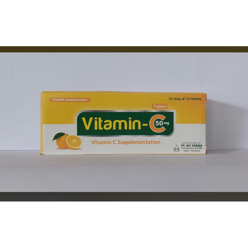 Jual VITAMIN - C 50 mg AFI 100 Tablet / Box | Shopee Indonesia