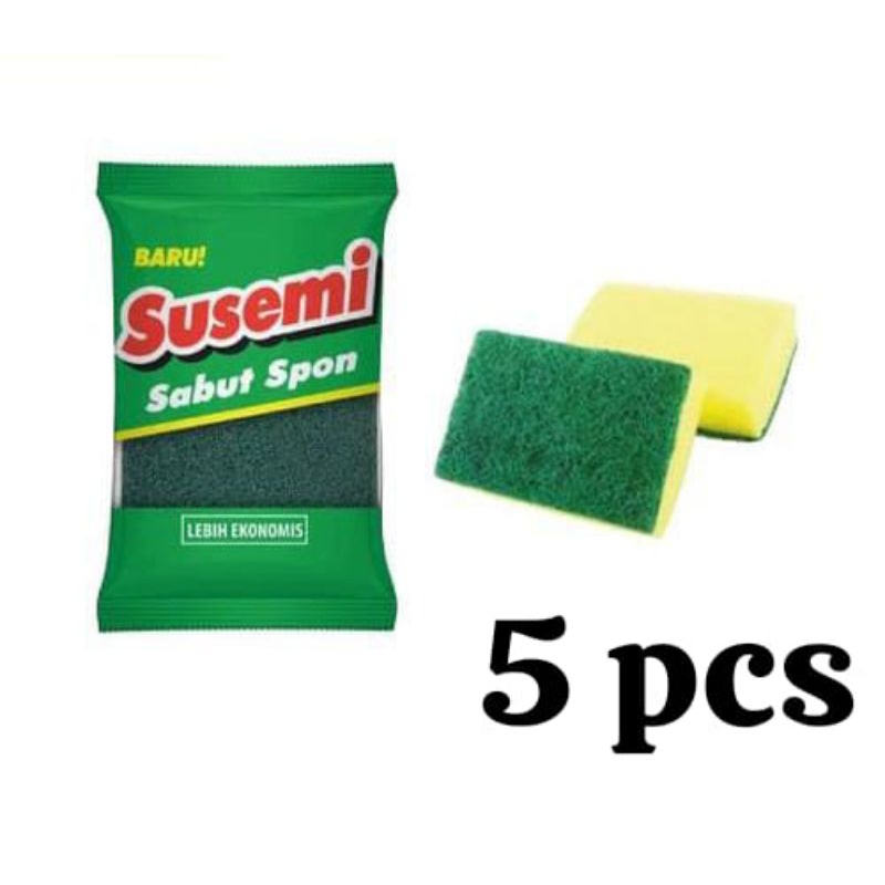 Jual Susemi Sabut Spons Cuci Piring 5 pcs | Shopee Indonesia