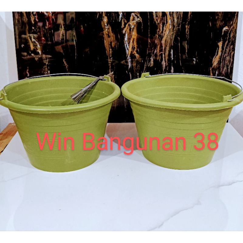 Jual Ember Cor Kecil/Ember Kecil Hijau 14 Ltr/Ember Bangunan/Ember ...