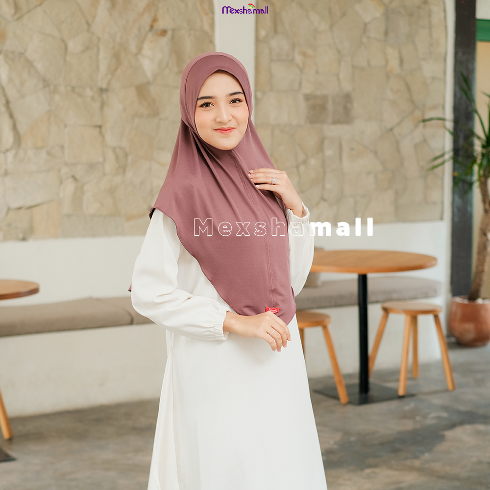Jual Shamira - Jilbab Instan Non Ped Kamila Isi 5 Pcs I Hijab Bergo Malay Jersey Premium Size L ...
