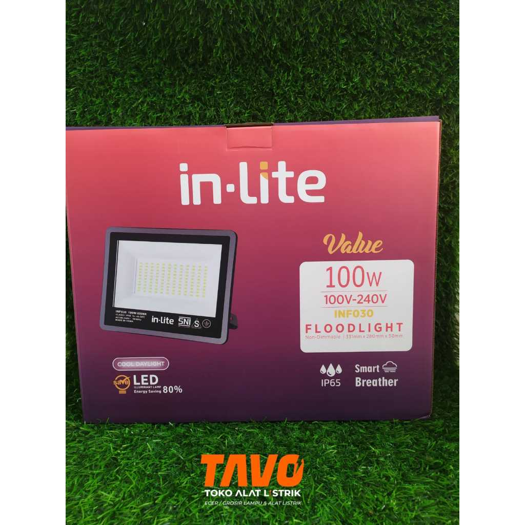 Jual LAMPU SOROT LED IN LITE IN-LITE INF030 100WATT 100W VALUE FLOOD ...
