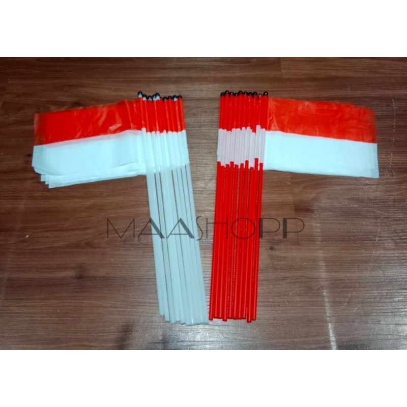 Jual Bendera stik tangan merah putih agustusan pawai | Shopee Indonesia