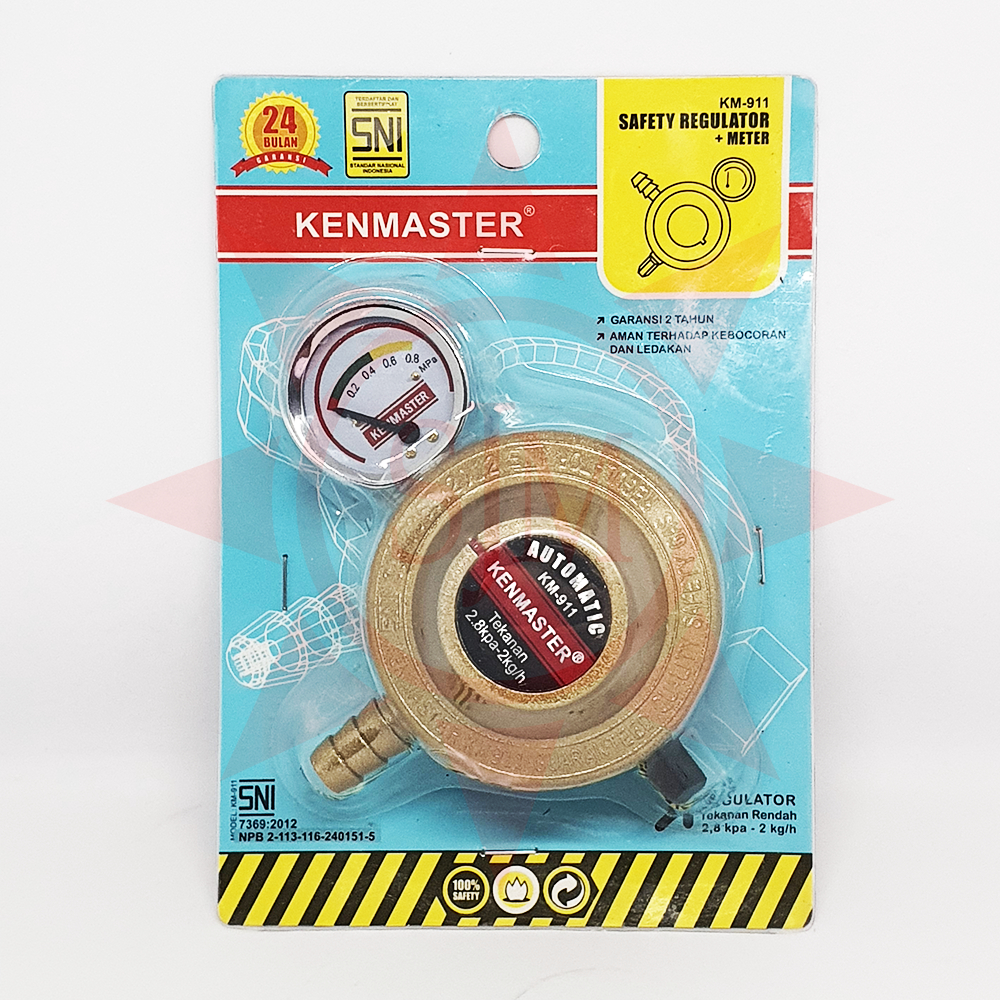 Jual Regulator Gas KENMASTER KM-911 / KM 911 + Meter / Kepala Kompor ...