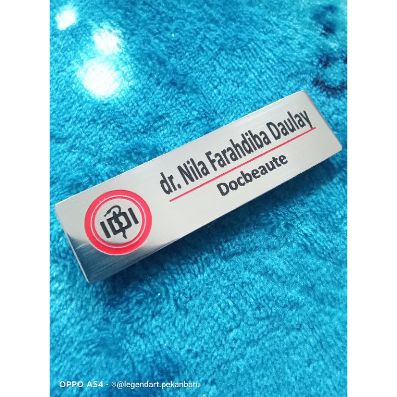 Jual Name Tag Dokter Silver Tanpa Resin - Papan Nama Dokter Silver ...