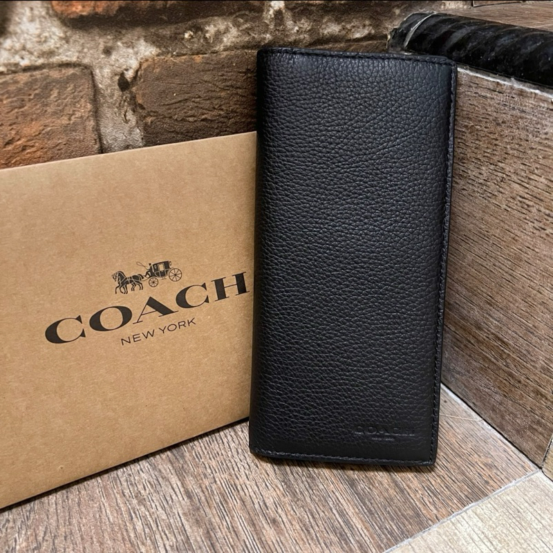 Jual Dompet Coach 91807 Breast Pocket Wallet Black (New With Tag ...