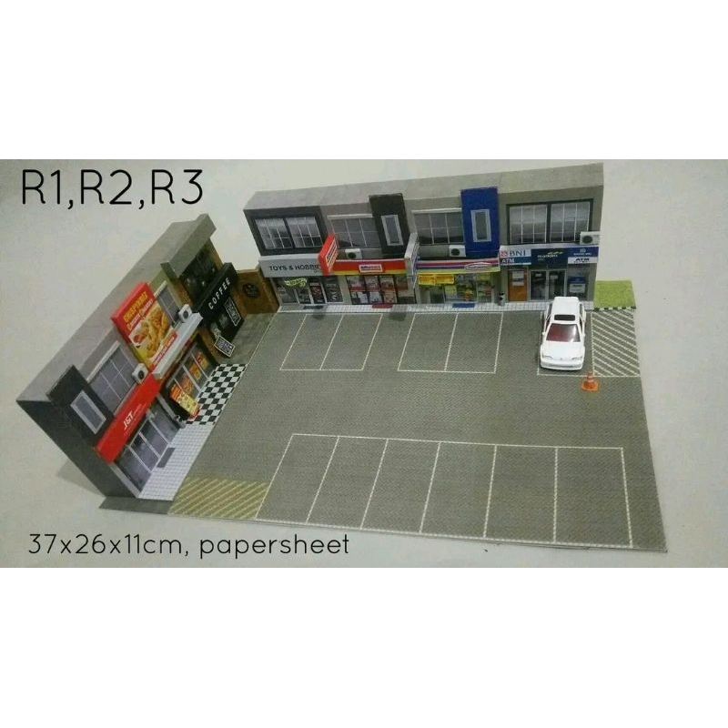 Jual Diorama Papercraft Ruko 1:64 | Shopee Indonesia