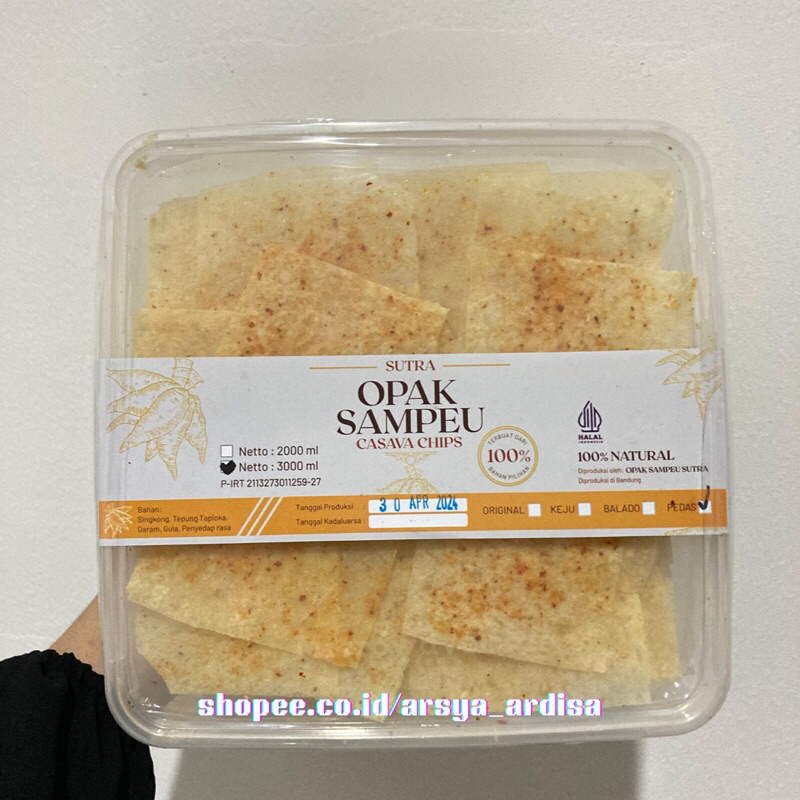 Jual Opak Sampeu Sutra (Cassava Chips) 3000ML | Shopee Indonesia