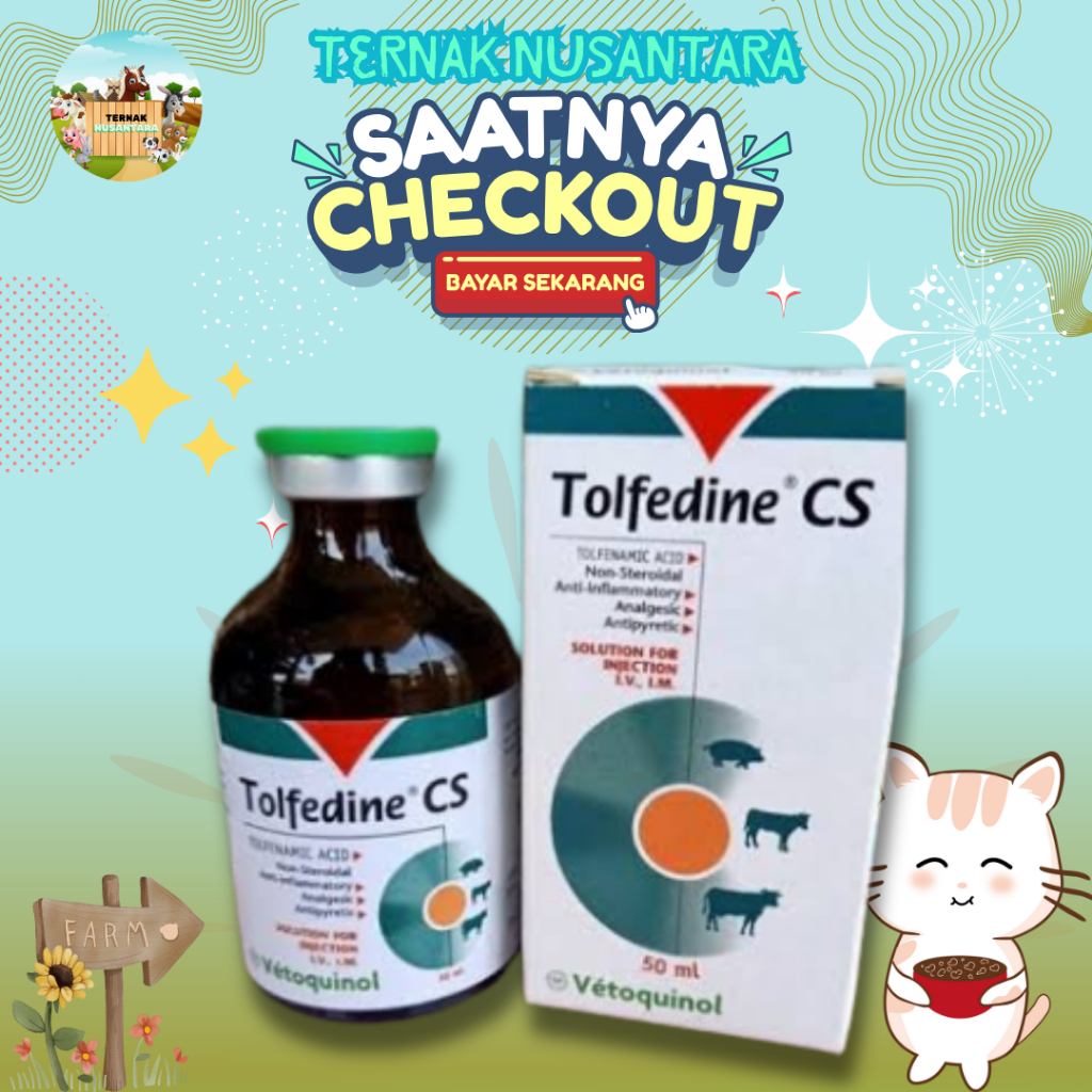 Jual TOLFEDINE CS 50 ML PEREDA NYERI DAN ANTI RADANG HEWAN | Shopee ...