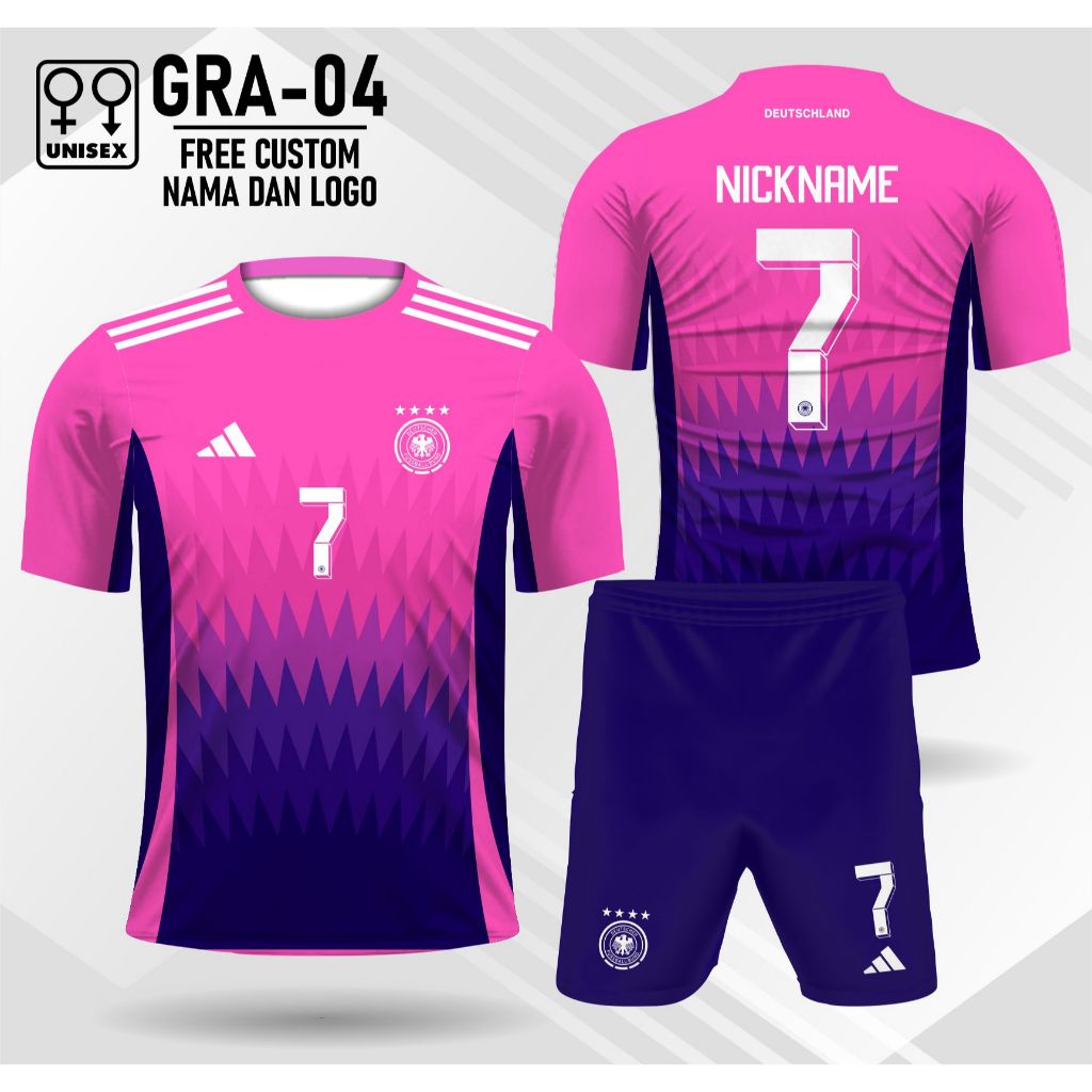 Jual SETELAN Baju Jersey TIMNAS JERMAN PIALA EROPA 2024 FREE CUSTOM | Shopee Indonesia