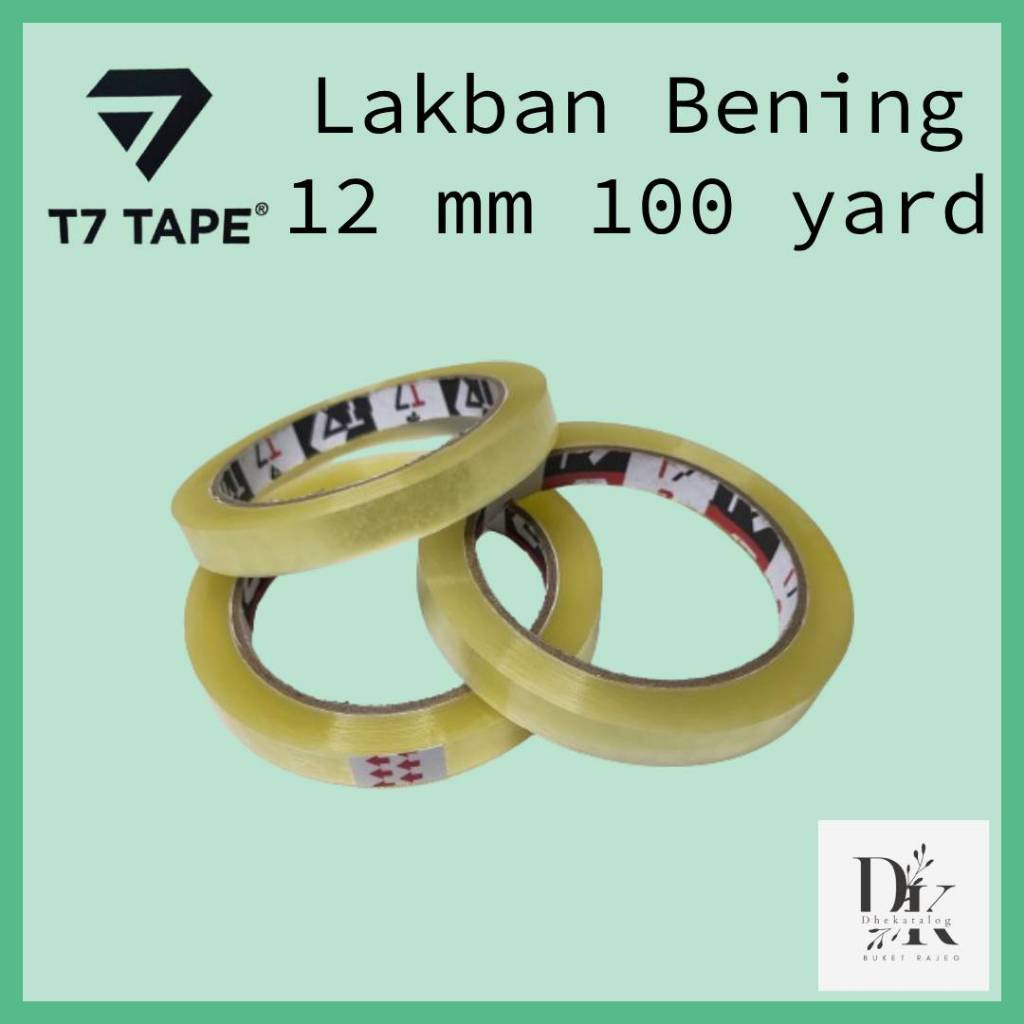Jual Lakban Bening | Solatip Bening | Isolasi Bening | 12mm x 100 yard ...