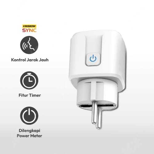 Jual Krisbow Sync Steker Smart Plug UE dengan Monitoring Function ...