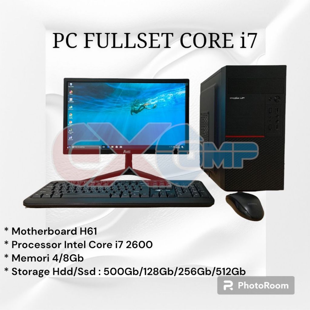 Jual PC LENGKAP RAKITAN CORE i7 2600 RAM 8GB SSD 512GB MONITOR 19 INCHI, PAKET FULSET | Shopee ...