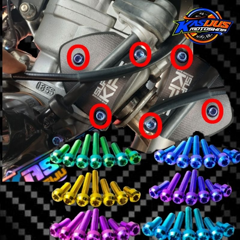 Jual baut tutup kips ninja titanium baut titanium cover super kips ...