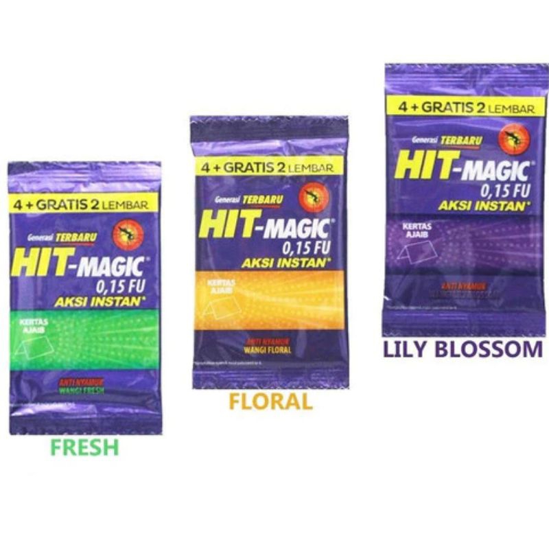 Jual HIT MAGIC KERTAS 4+2 LEMBAR OBAT NYAMUK BAKAR PEMBASMI HAMA ...