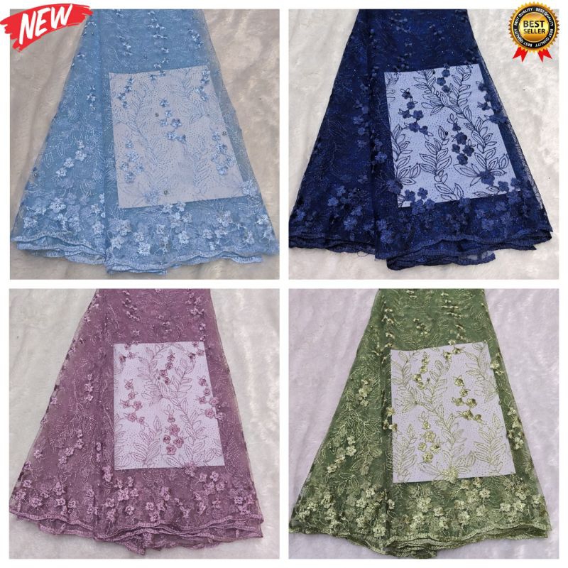 Jual PROMO. Kain Brokat / Kain Brokat Meteran / Kain Tile Mutiara ...