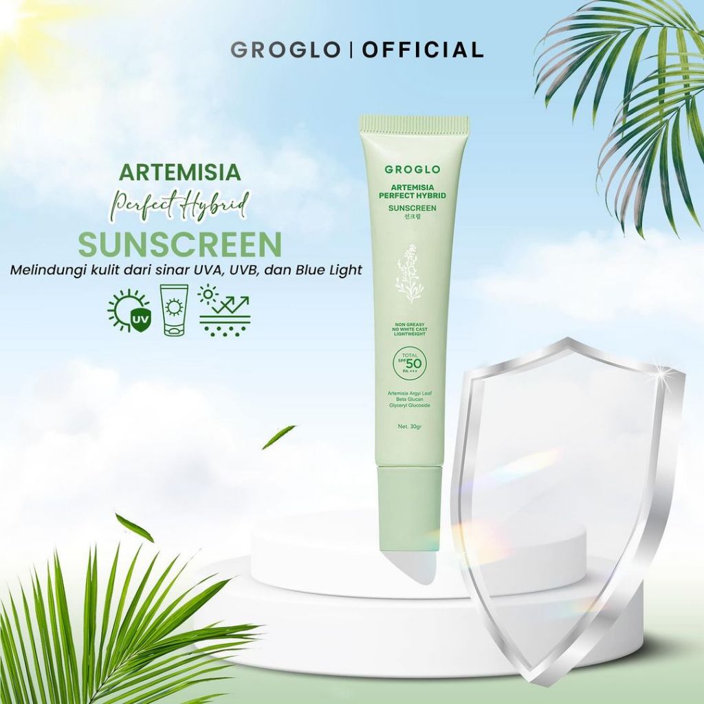 Jual GROGLO-Artemisia Perfect Hybrid Sunscreen SPF 50PA+++ No White ...