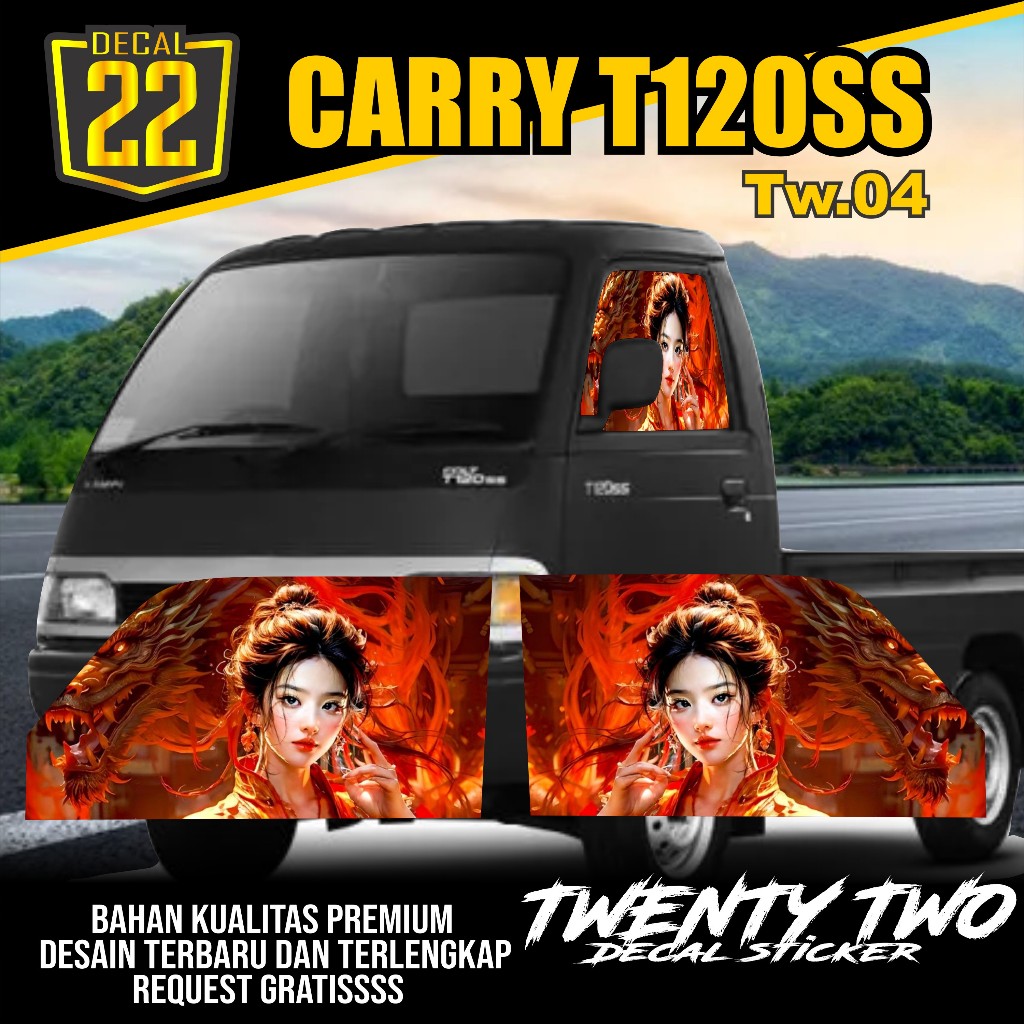 Jual Stiker One Way Mobil Carry T120SS Terbaru Desain Simpel Keren Dua ...