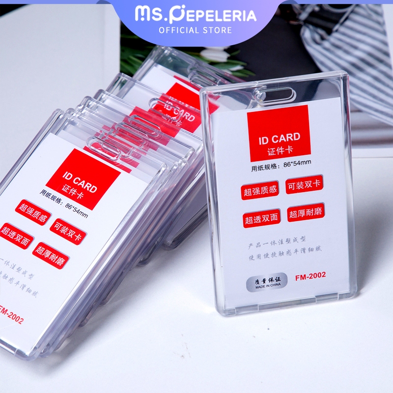Jual Holder Id Card Acrylic Id Card 2 sisi Tempat Kartu Id Card Member ...