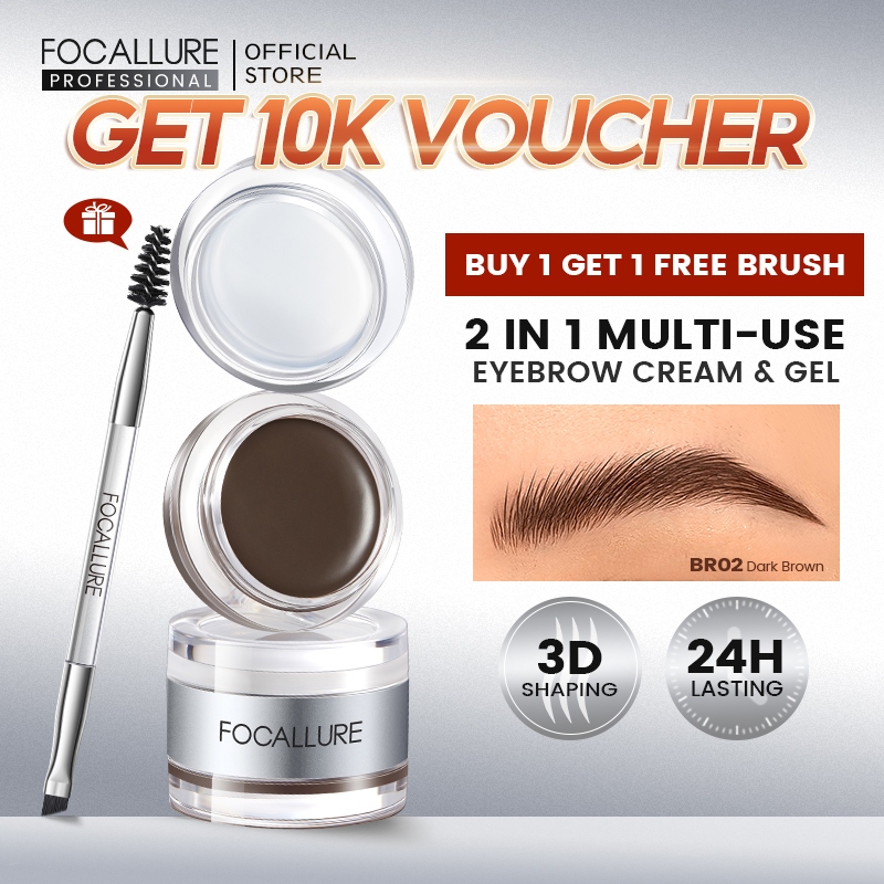 Jual FOCALLURE 2-in-1 Eyebrow Cream & Setting Gel 3D Pro-shape | Shopee ...