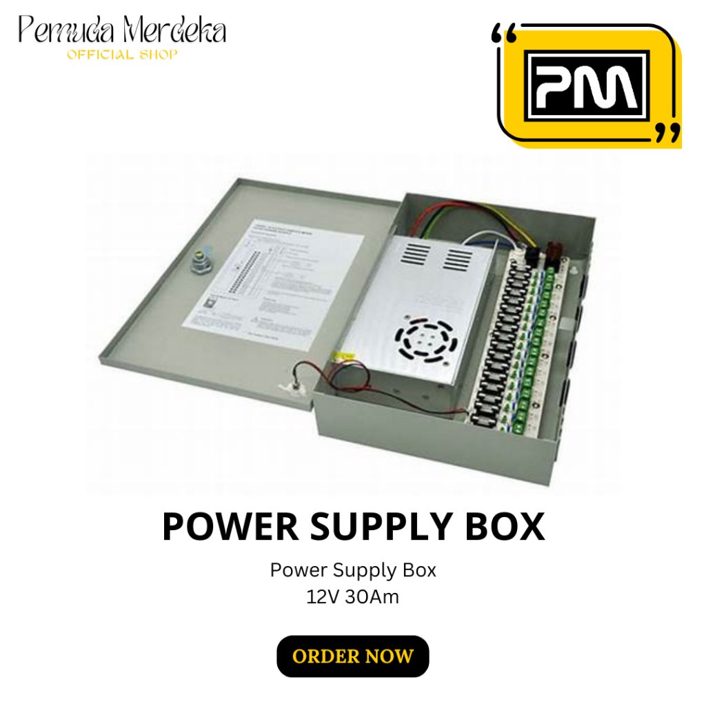 Jual Power Supply 12V 30A Box Panel 16 Port Power Supply CCTV Stabil ...