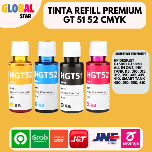 Jual Tinta Refill GT-51 GT-52 Ink Tank 115 310 315 410 415 319 419 311 ...