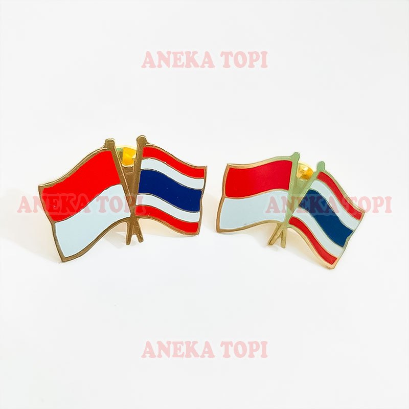 Jual Pin Bendera Persahabatan Indonesia Thailand Cross Flag Pin ...