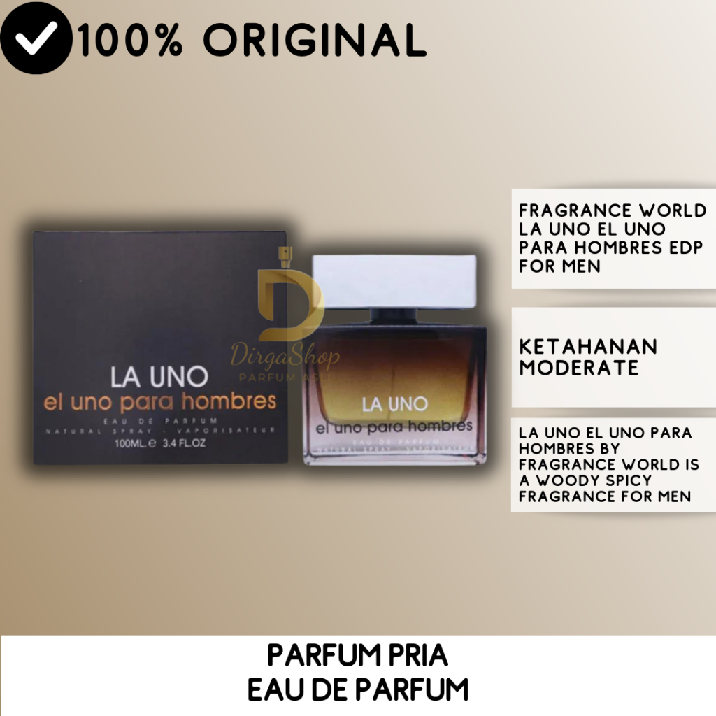 Jual Fragrance World Launo La Uno El Uno Para Hombres EDP For Men ...