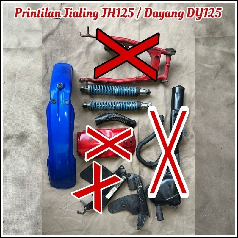 Jual Jialing JH 125 dayang DY 125 printilan JH125 DY125 knalpot trail Jialing JH 125 dayang DY ...