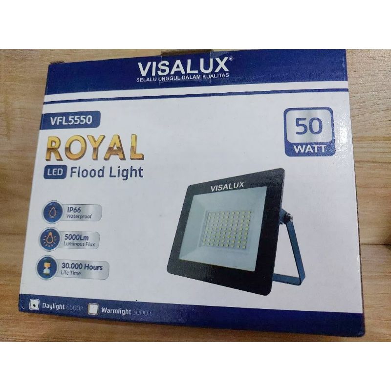 Jual Lampu Sorot Visalux Flood Light Led 50 Watt CDL Royal IP66 RYL ...