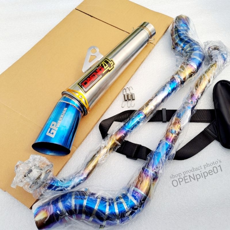 Jual Canister pipe DAENG4 conical exhaust pipe + big elbow pipe wave ...