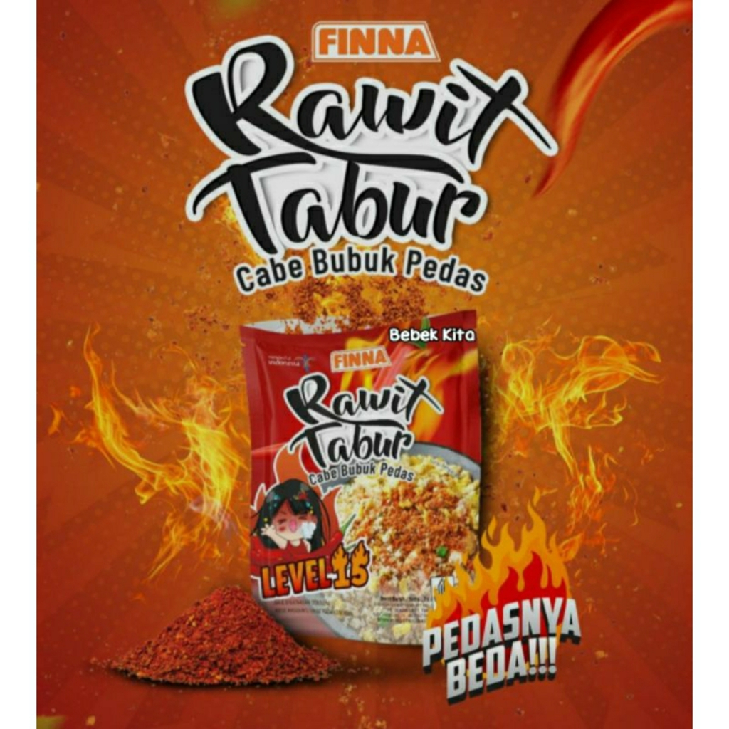 Jual (12 pcs x 1 renteng) FINNA RAWIT TABUR Level 15 | Cabe Bubuk Pedas ...