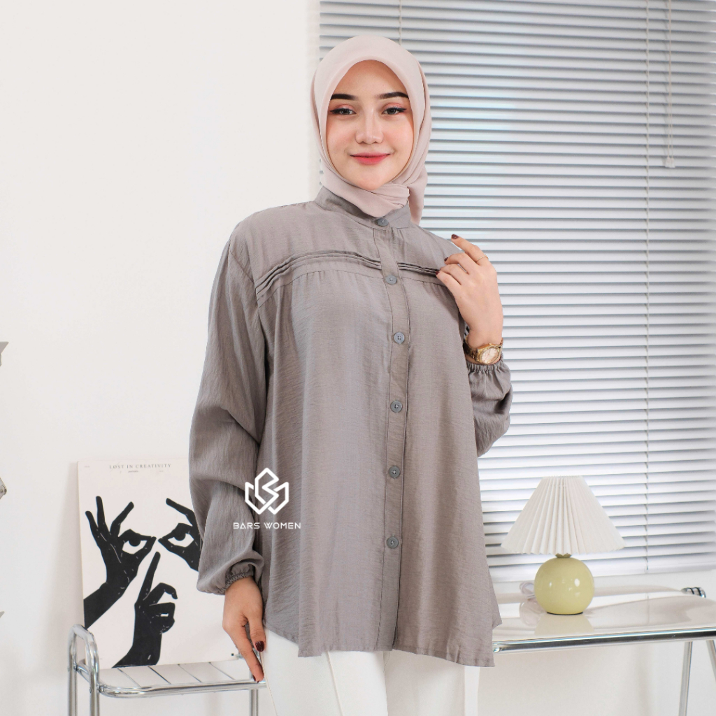 Jual BARSWOMEN Luna Shirt Baju Atasan Wanita Terbaru Blouse Korean ...