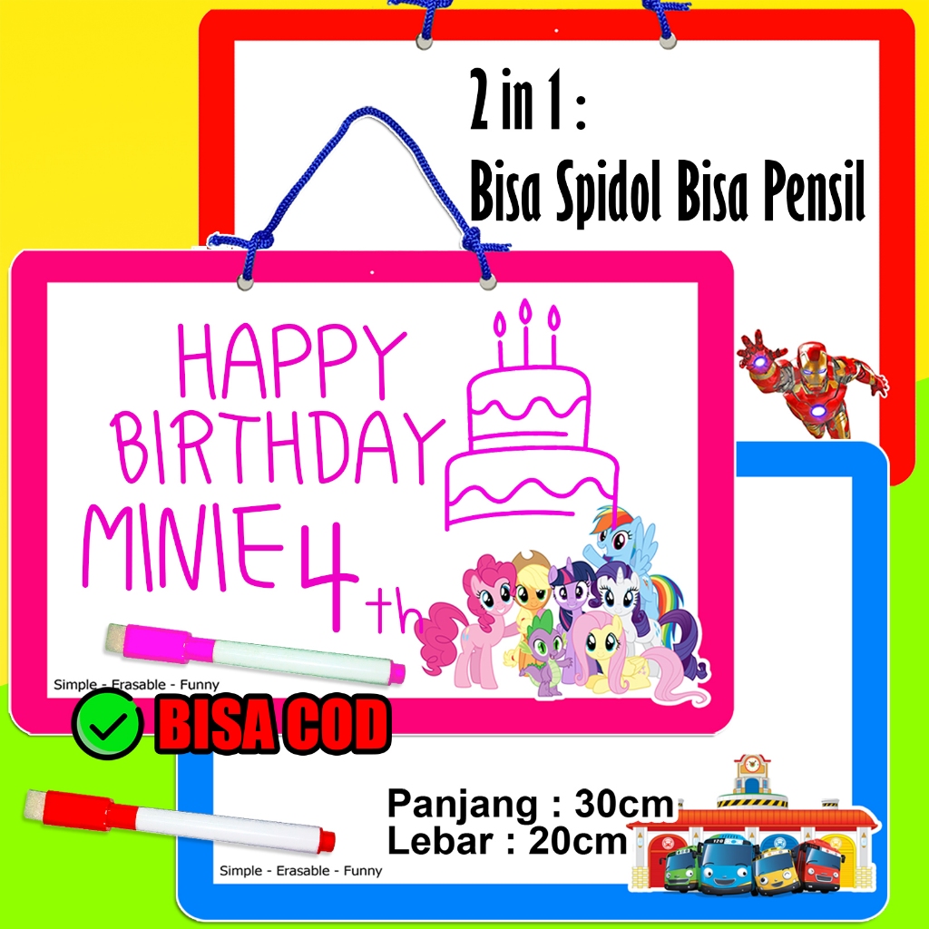 Jual Papan Tulis Whiteboard Free Spidol Dan Penghapus 2 Sisi BONUS ...