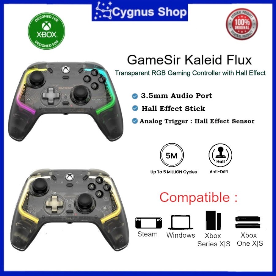 Jual GameSir Kaleid Flux Wired Controller Gamepad Hall Effect Stick for Xbox Series PC Steam ...