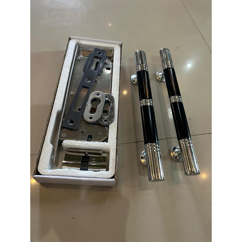 Jual set body kunci dan handle pintu stainless suling oval panjang 25cm ...