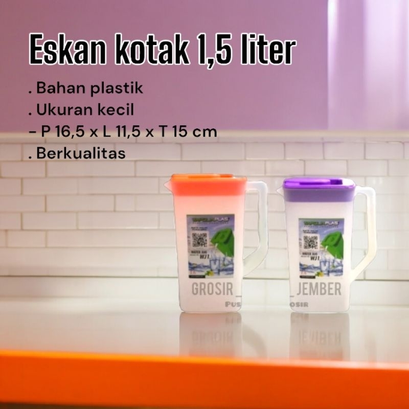 Jual Eskan kotak 1,5 liter bening berkualitas | Shopee Indonesia