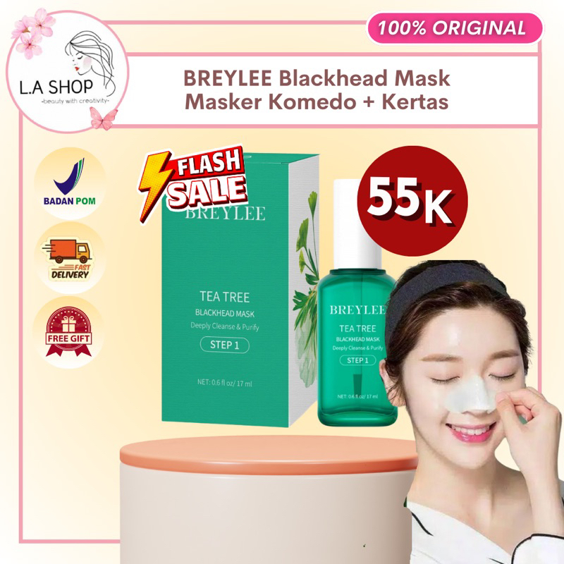 Jual BREYLEE Blackhead Mask Step 1 - Masker Komedo Free Kertas ...