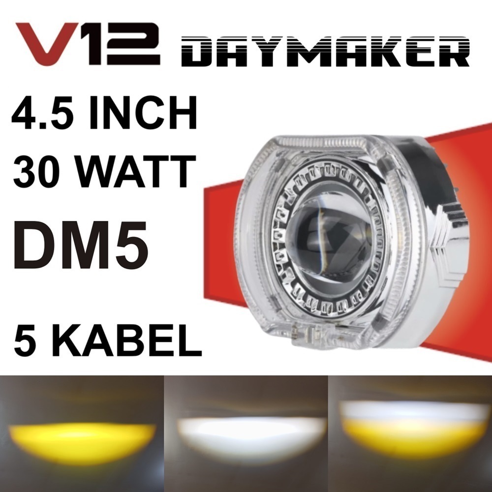 Jual Lampu Utama LED Daymaker 4.5 Inch 4,5 Inchi BiLED Ala Ala Projie ...