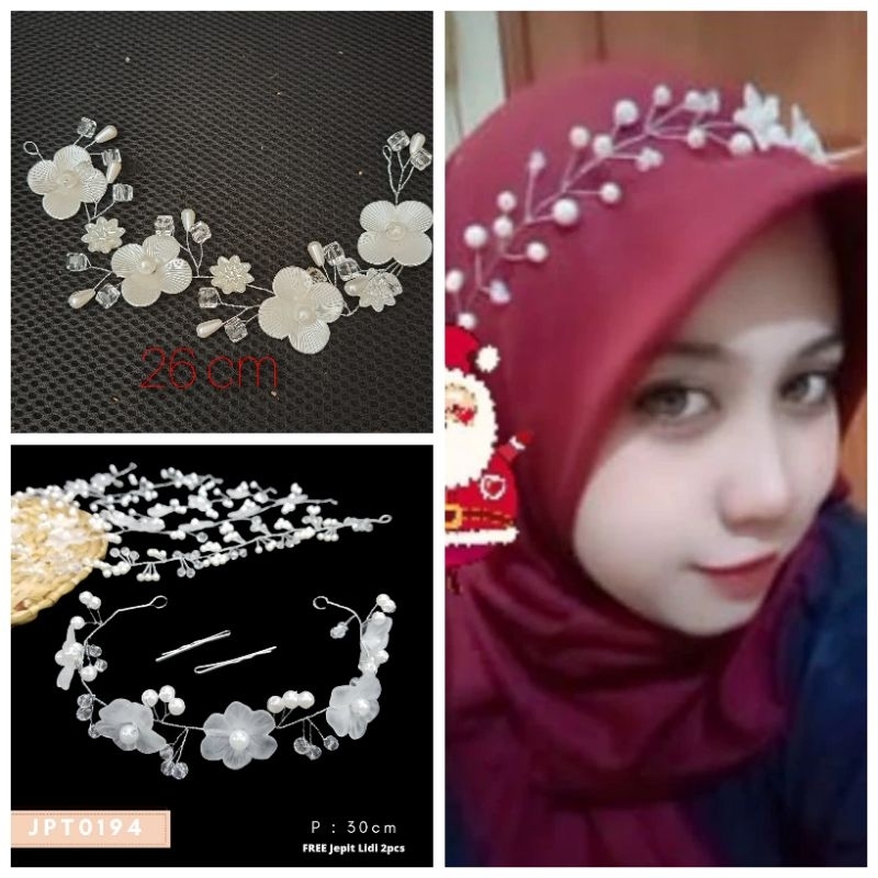 Jual Headpiece Hijab Mutiara/Aksesoris Hiasan Kepala Aksesoris Wisuda ...