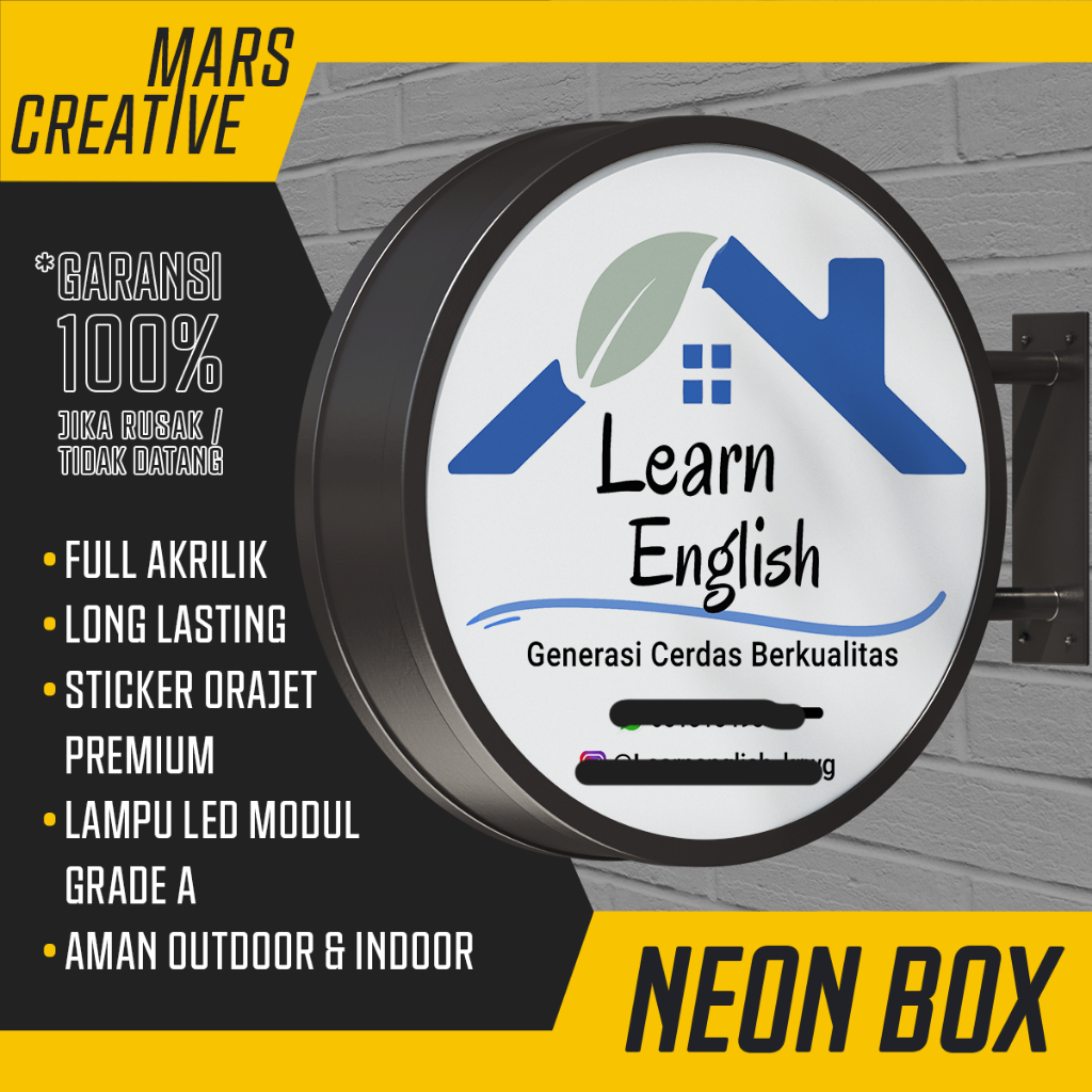 Jual Neon Box Akrilik Persegi 90 x 110 cm Free Design Resolusi Gambar ...