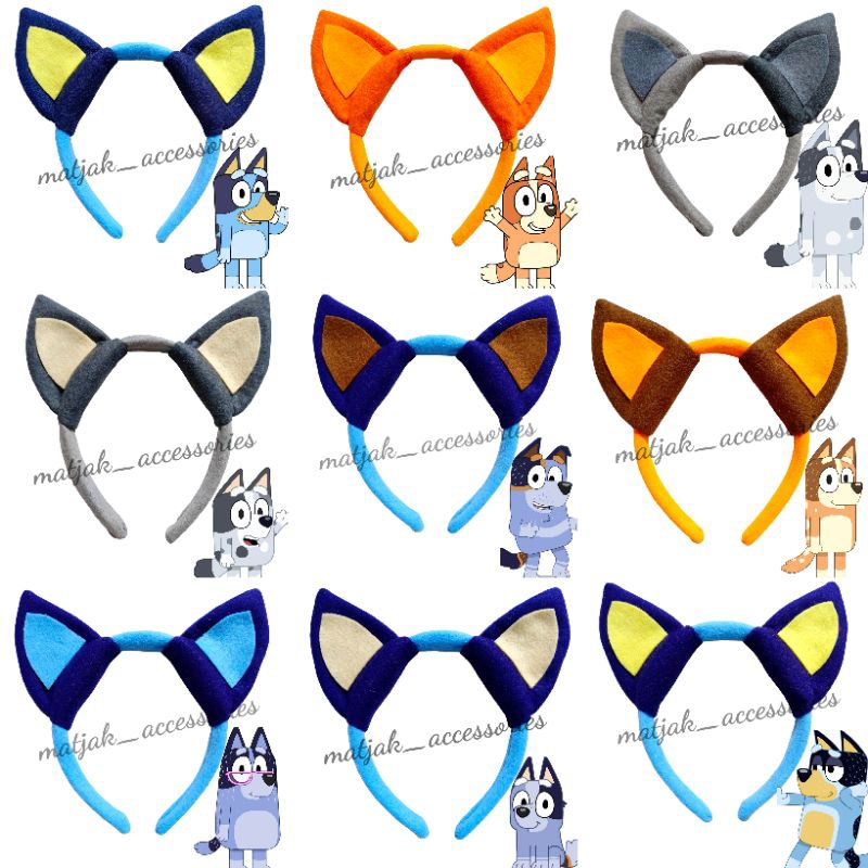 Jual Bando Karakter Bluey Inspired Cosplay Kartun Anak Bluey Bingo ...