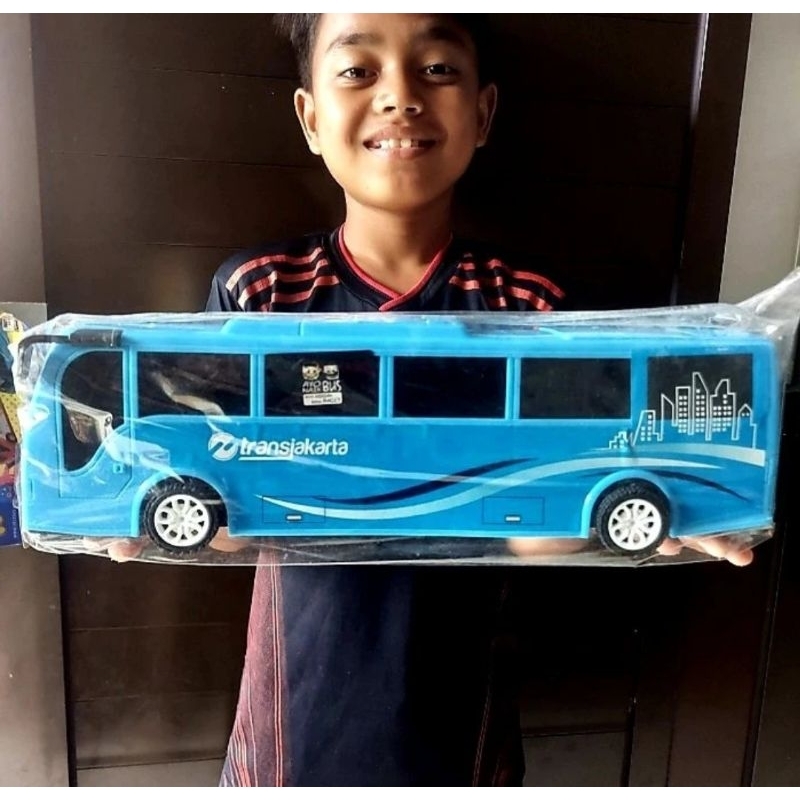 Jual Mainan Bus Transjakarta - Mobil Bis Busway Tarik Anak Edukatif New ...