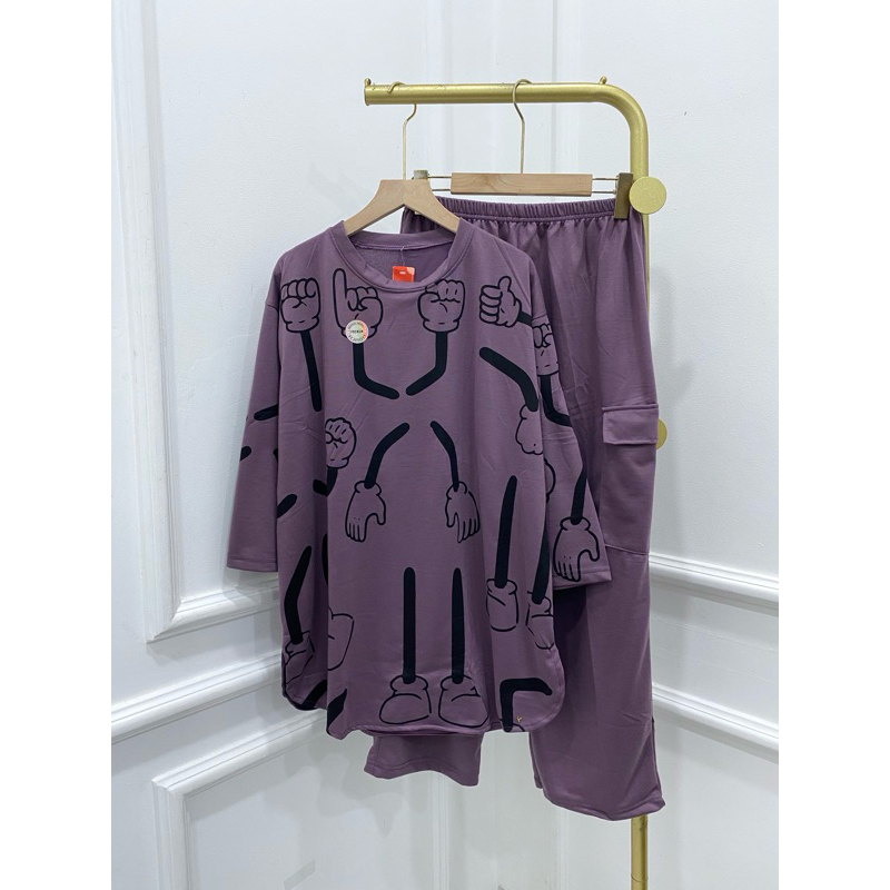 Jual STELAN KNIT SETCEL MURAH CARGO MOTIF JUMBO HALUS LEMBUT XXL KARET ...