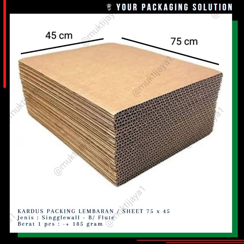 Jual Sheet Packing • Uk. 75x45cm • Karton/ Kardus Lembaran | Shopee ...