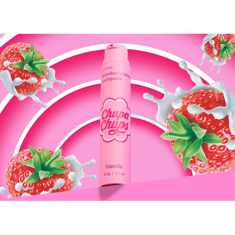 Jual Hismile Chupa Chups Strawberry Cream Toothpaste [LIMITED EDITION ...