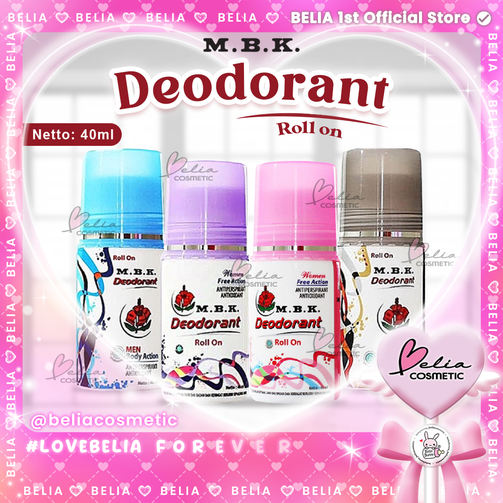 Jual BELIA M.B.K Deodorant Roll On 40 ml | Deodorant | Penghilang Bau Badan Wanita | Mbk ...