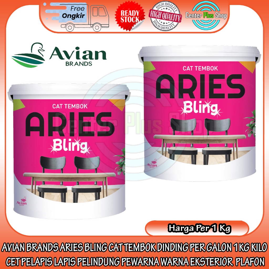 Jual AVIAN BRANDS ARIES BLING CAT TEMBOK DINDING PER GALON 1KG KILO ...