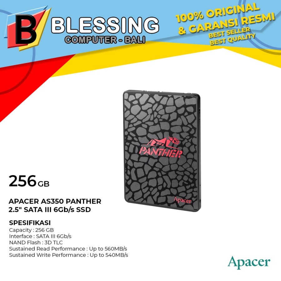 Jual SSD 256GB Apacer AS350 PANTHER / SSD Apacer 256GB AS350 ...