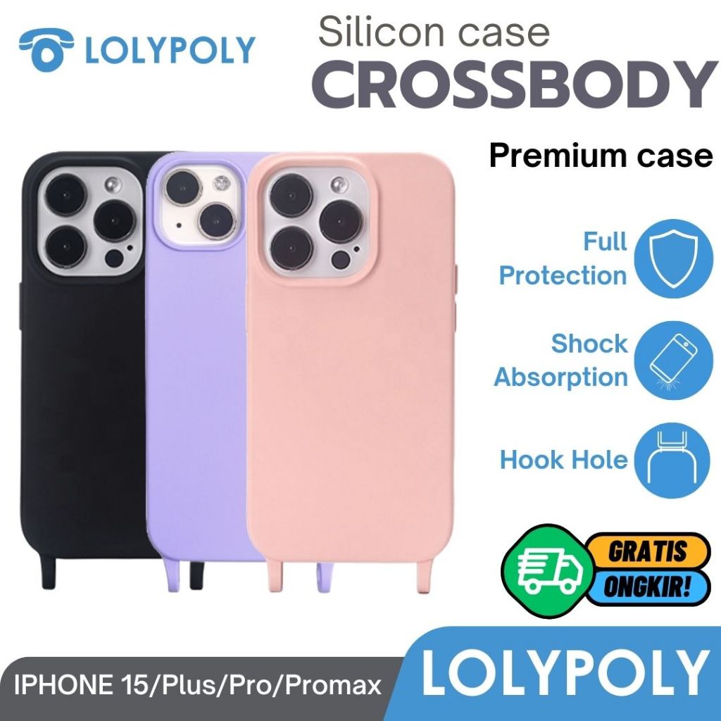 Jual LOLYPOLY Soft Case Silicon Crossbody For iPhone Series | Shopee ...