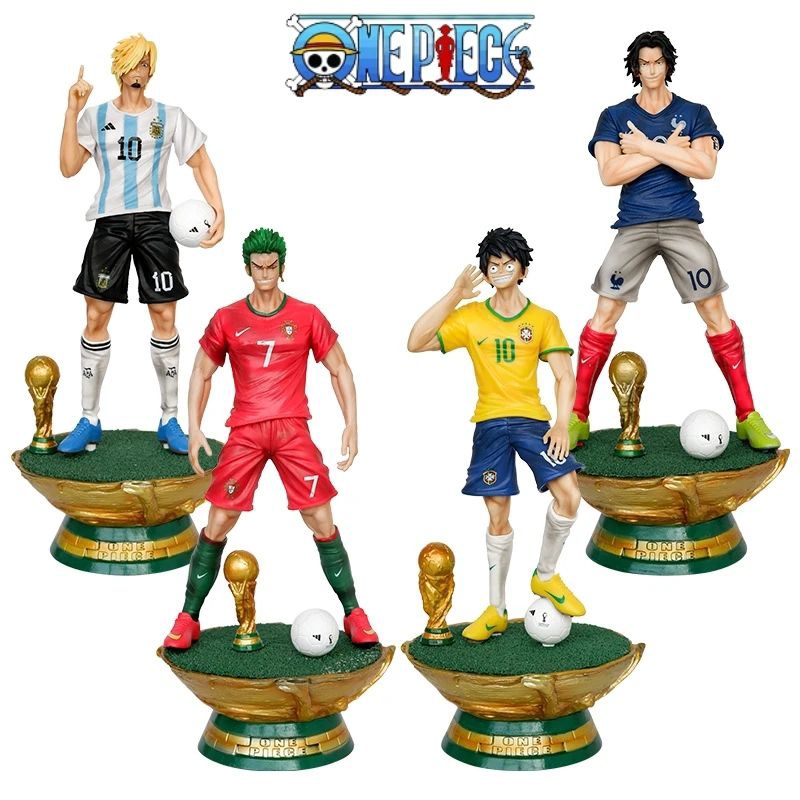 Jual Action Figure One Piece Soccer Version Luffy Zoro Sanji Portgas D ...